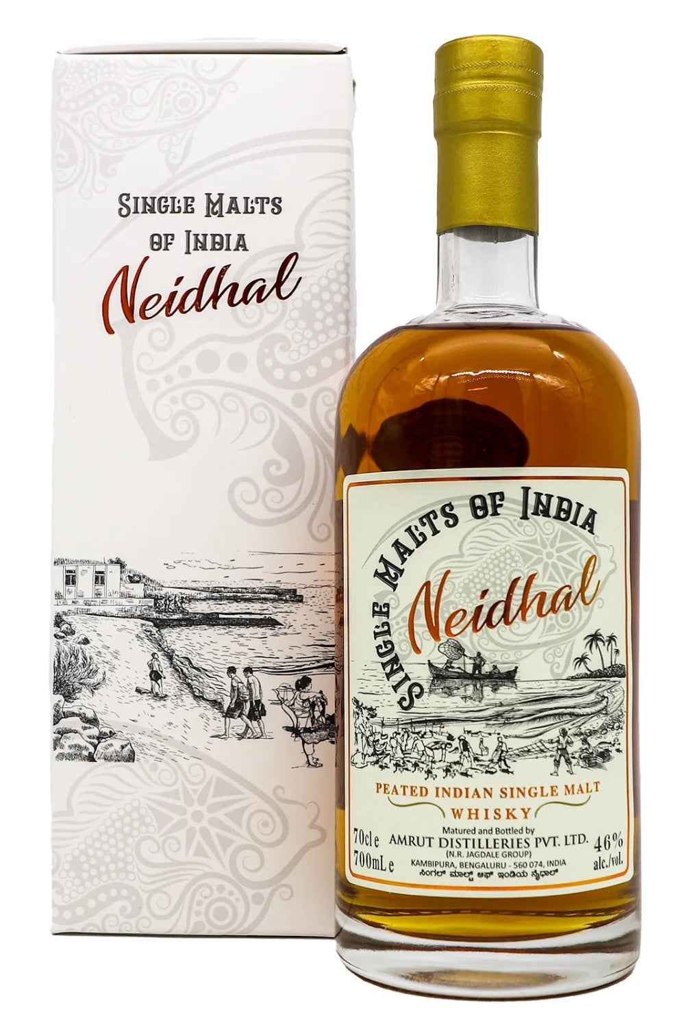Buy Online - Amrut's Single Malts of India, Neidhal Peated Single Malt ...